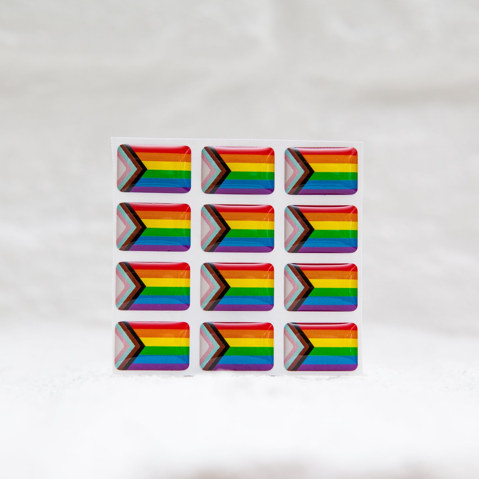 Badgie Pride Flag Sticker. LGBT Ally. Tiny Stickers. Big Impact.