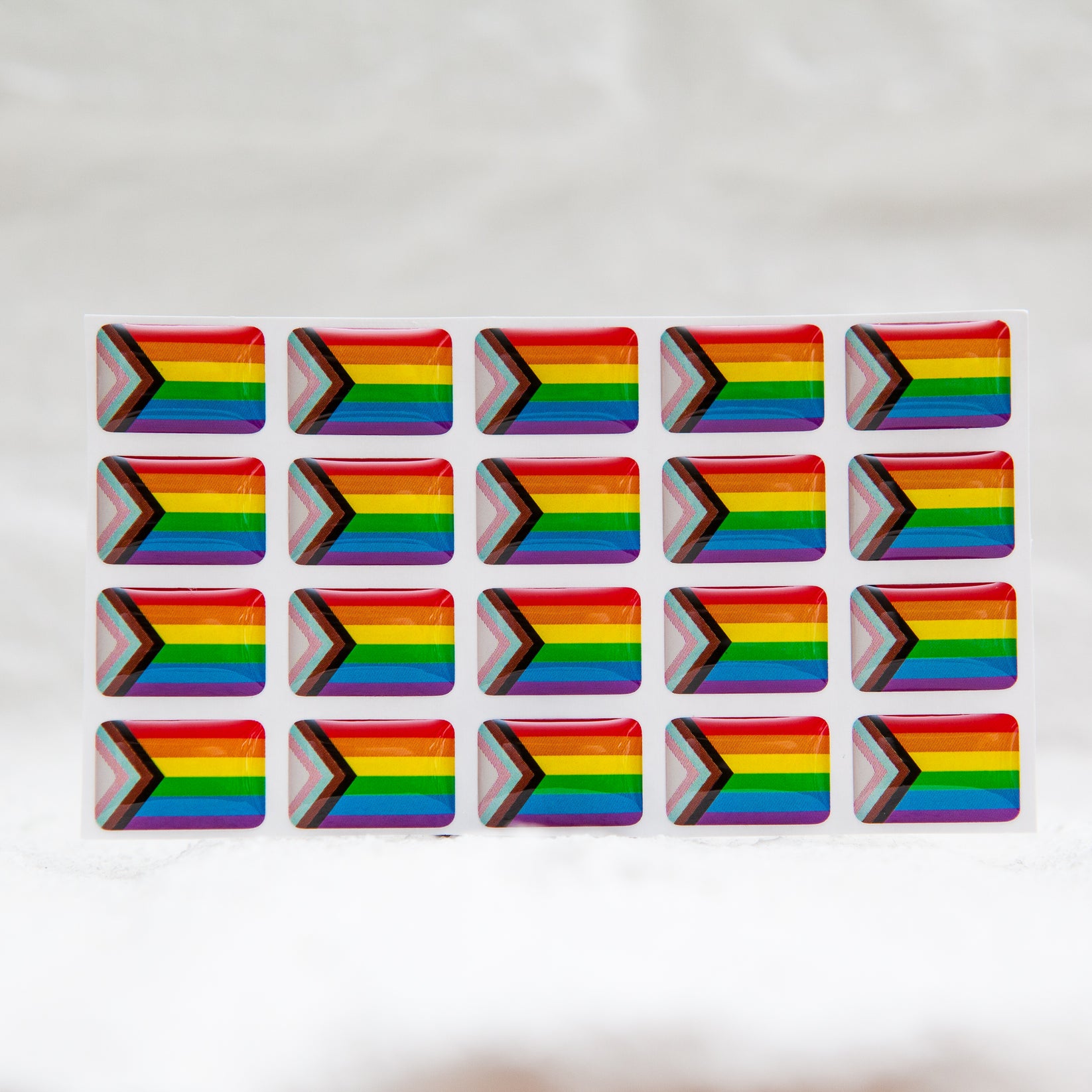 Badgie Pride Flag Sticker. LGBT Ally. Tiny Stickers. Big Impact.